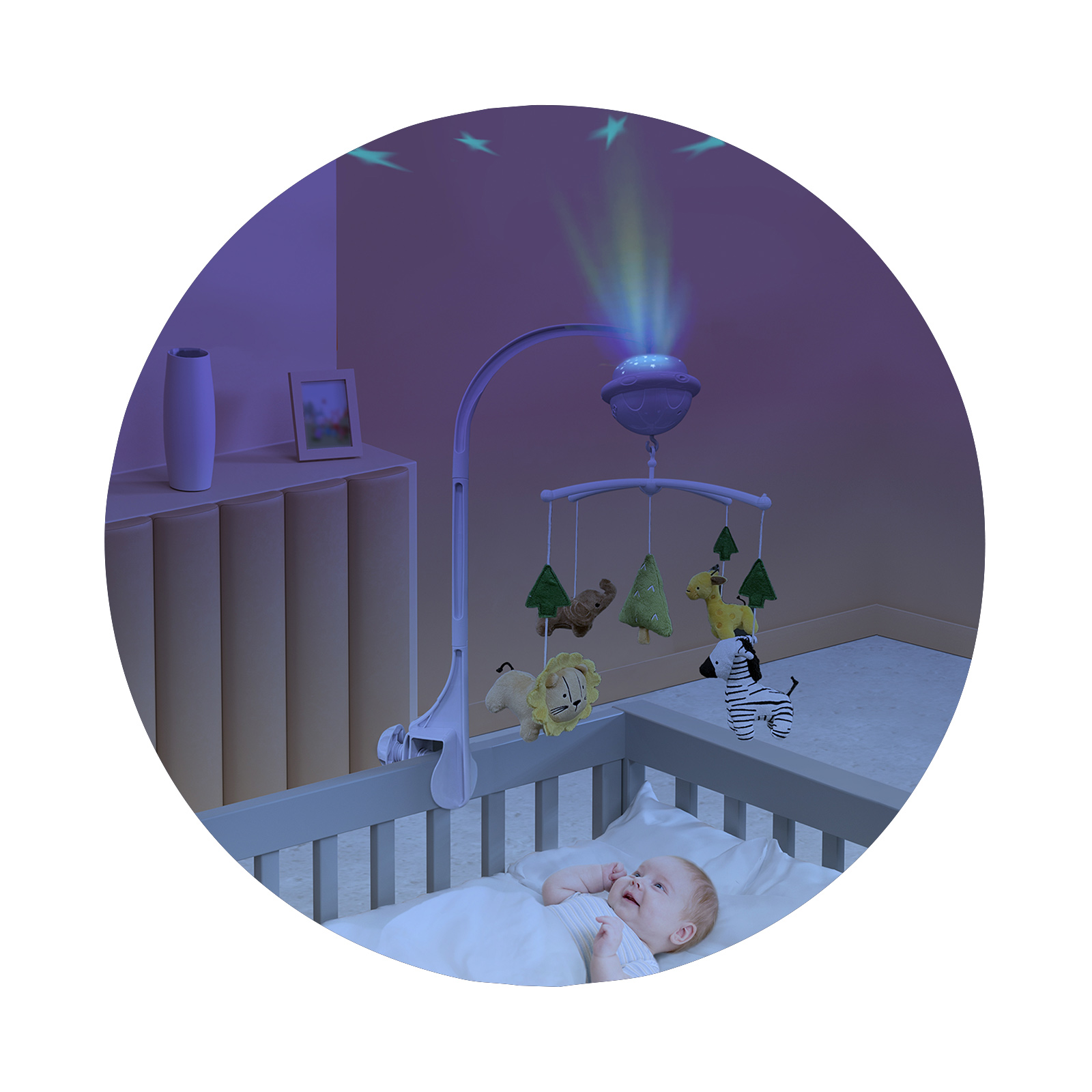 Chipolino Chipolino Musical mobile for bed with projector "Jungle ...