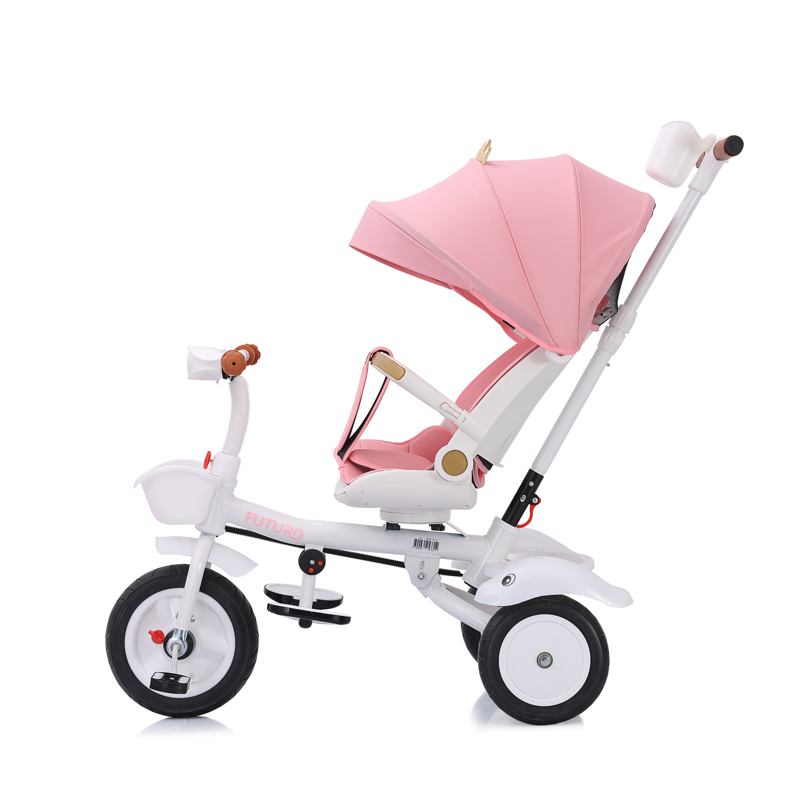 Chipolino Futuro Princess – Αναδιπλούμενο Τρίκυκλο με Θόλο και Κάθισμα 360°