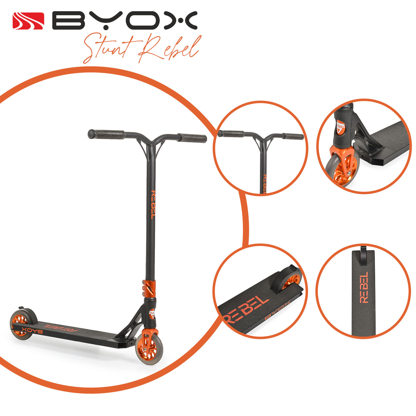 Byox Byox Stunt scooter Rebel black 3800146227746 μόνο με 123.60