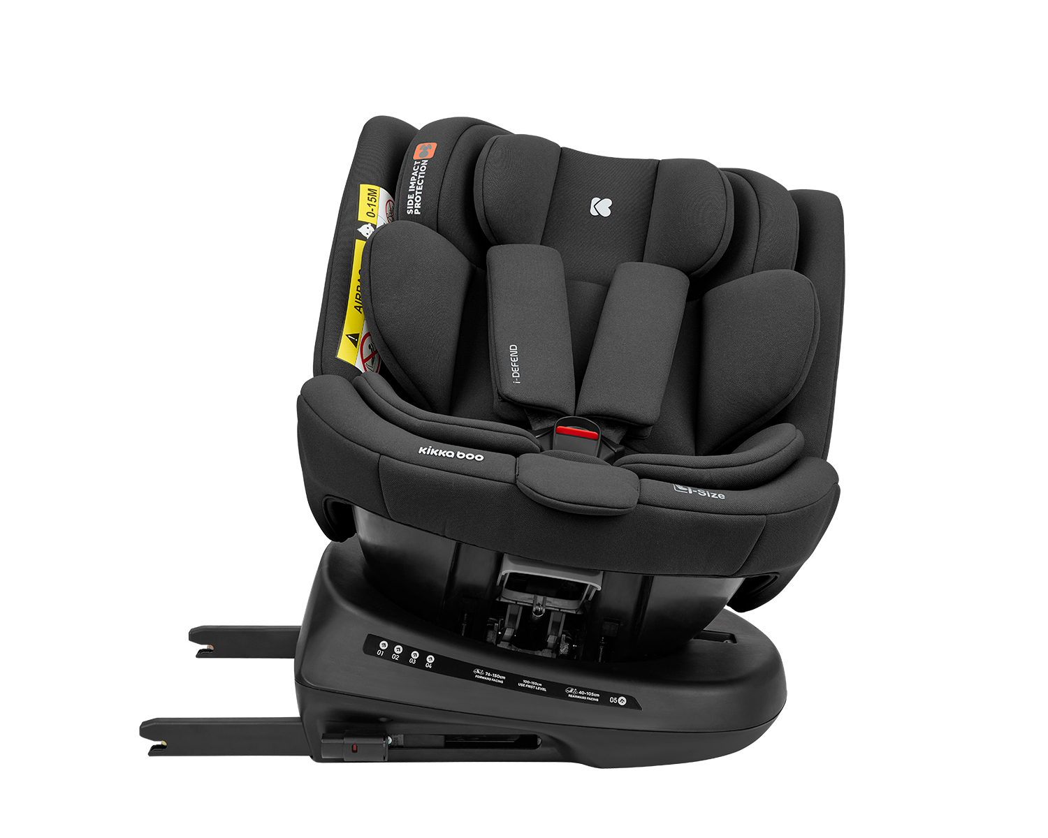 Kikka Boo i-Defend i-Size 40–150 cm Μαύρο | Κάθισμα Αυτοκινήτου 360°