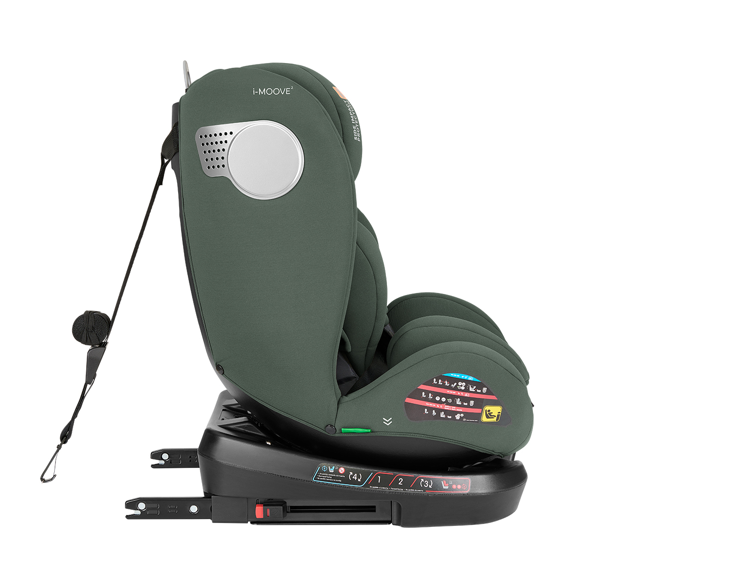 Kikka Boo i-Moove 2 i-Size 40–150 cm Army Green | Κάθισμα Αυτοκινήτου 360°