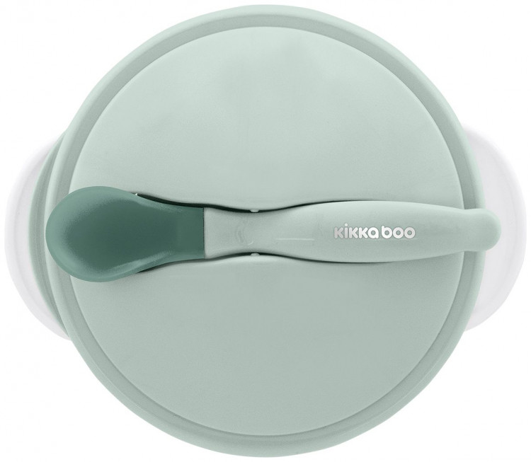 Kikka Boo Bowl with heat sensing spoon 250ml Mint 31302040077