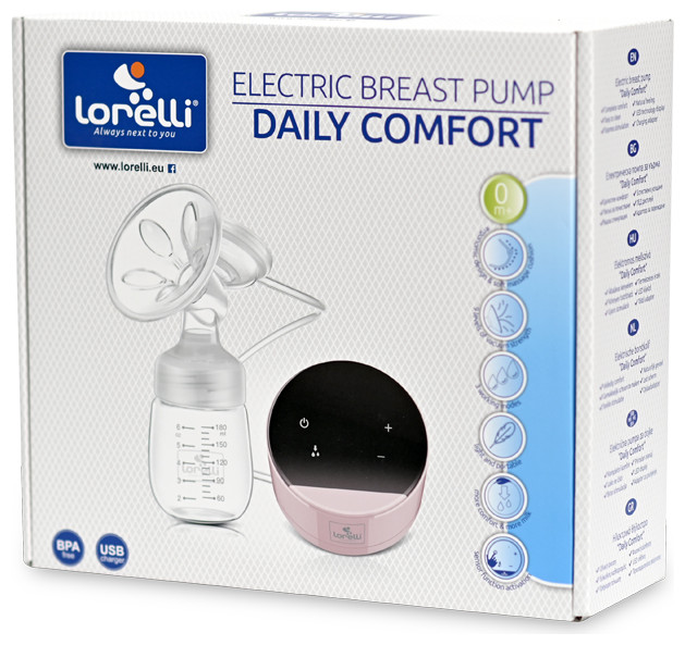Lorelli Daily Comfort Electric Breast Pump with Bottle 180ml BPA Free ...